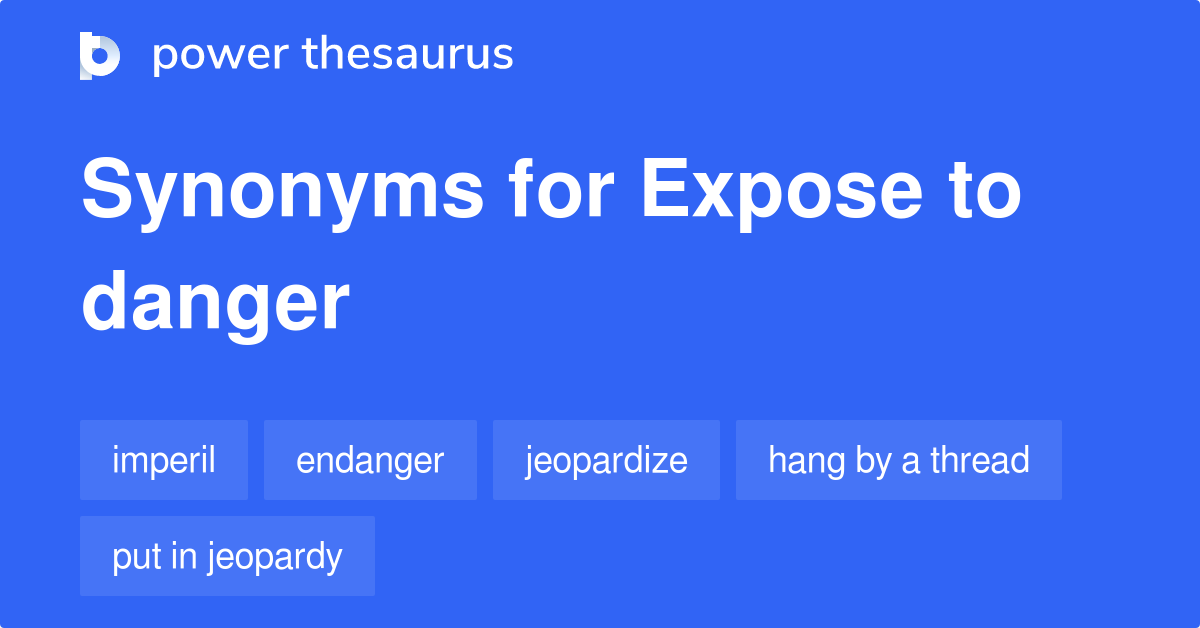 Expose To Danger 同义词 - Expose To Danger的389个单词和短语